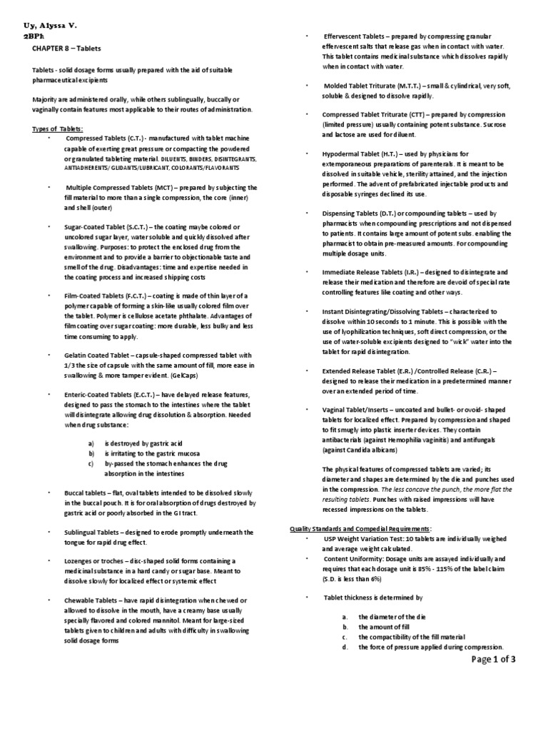 C-8 Tablets | PDF | Tablet (Pharmacy) | Pharmacology