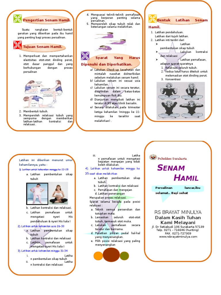 Leaflet Senam Hamil | PDF