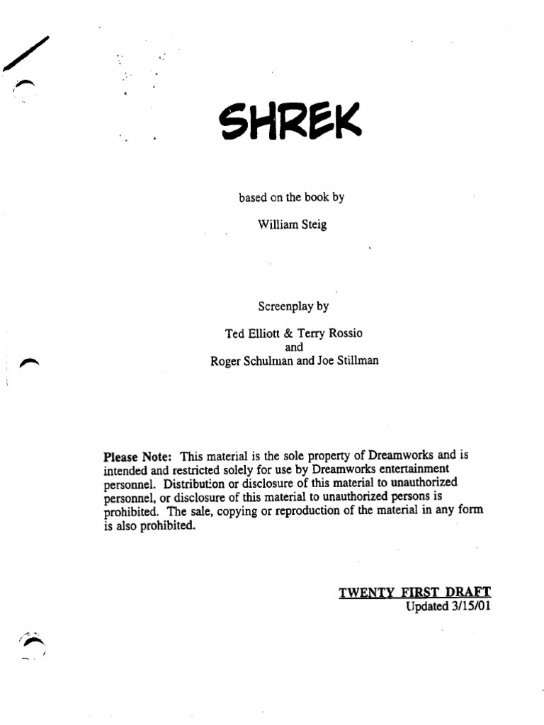 Shrek - Script PDF | PDF