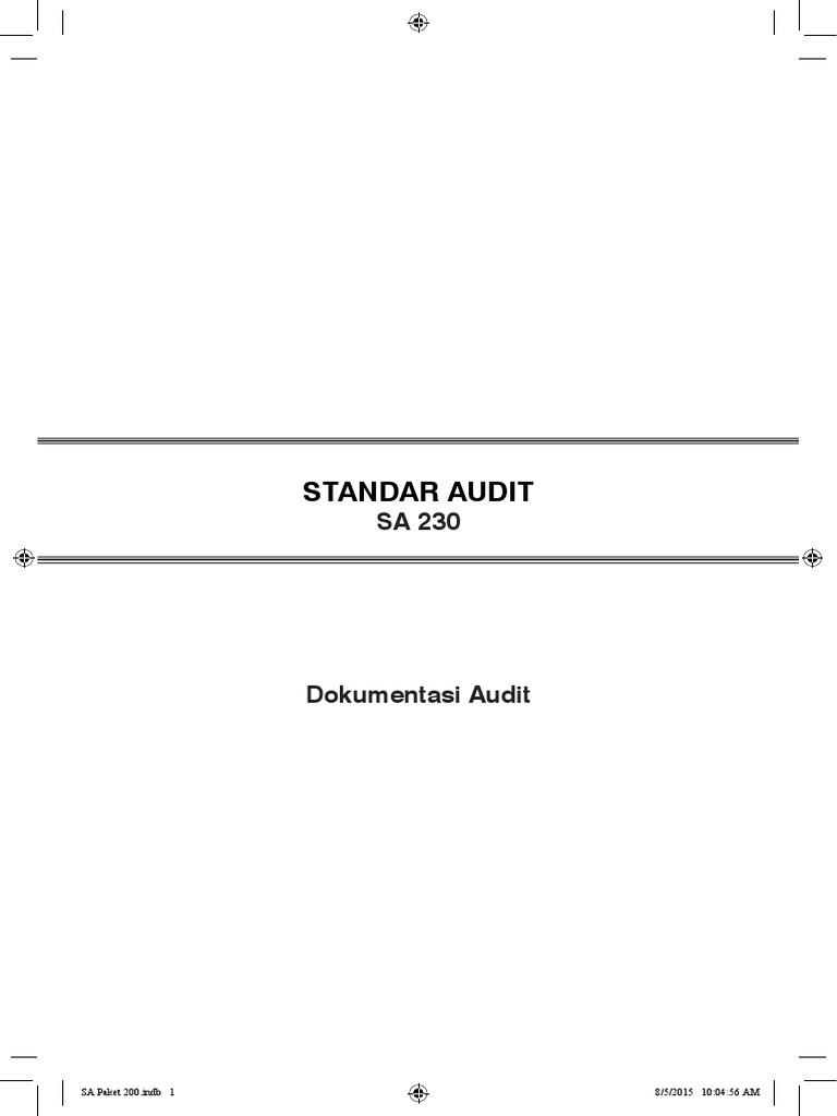 Standar Audit 230 Dokumentasi Audit PDF | PDF