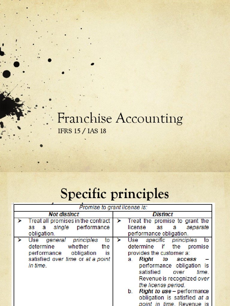 Franchise Accounting | PDF | Franchising | Revenue