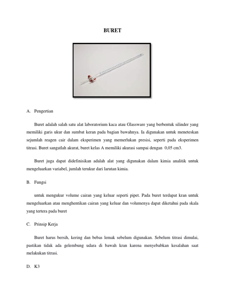 Makalah QC Kalibrasi Buret | PDF