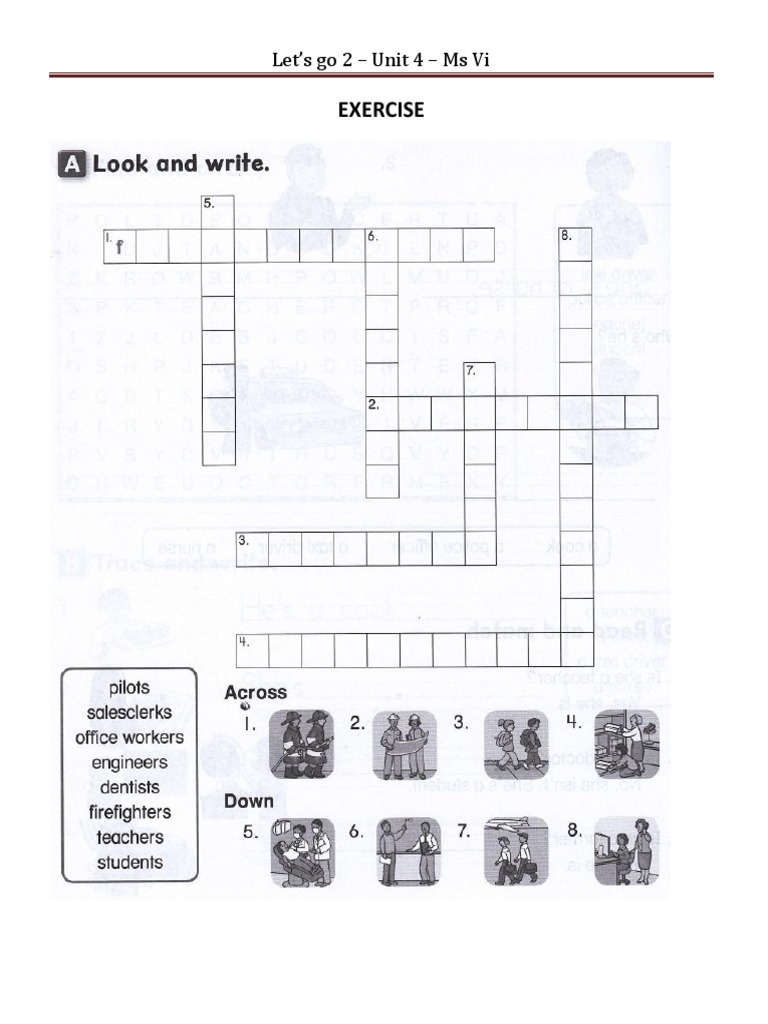 Exercise: Let's Go 2 - Unit 4 - Ms Vi | PDF