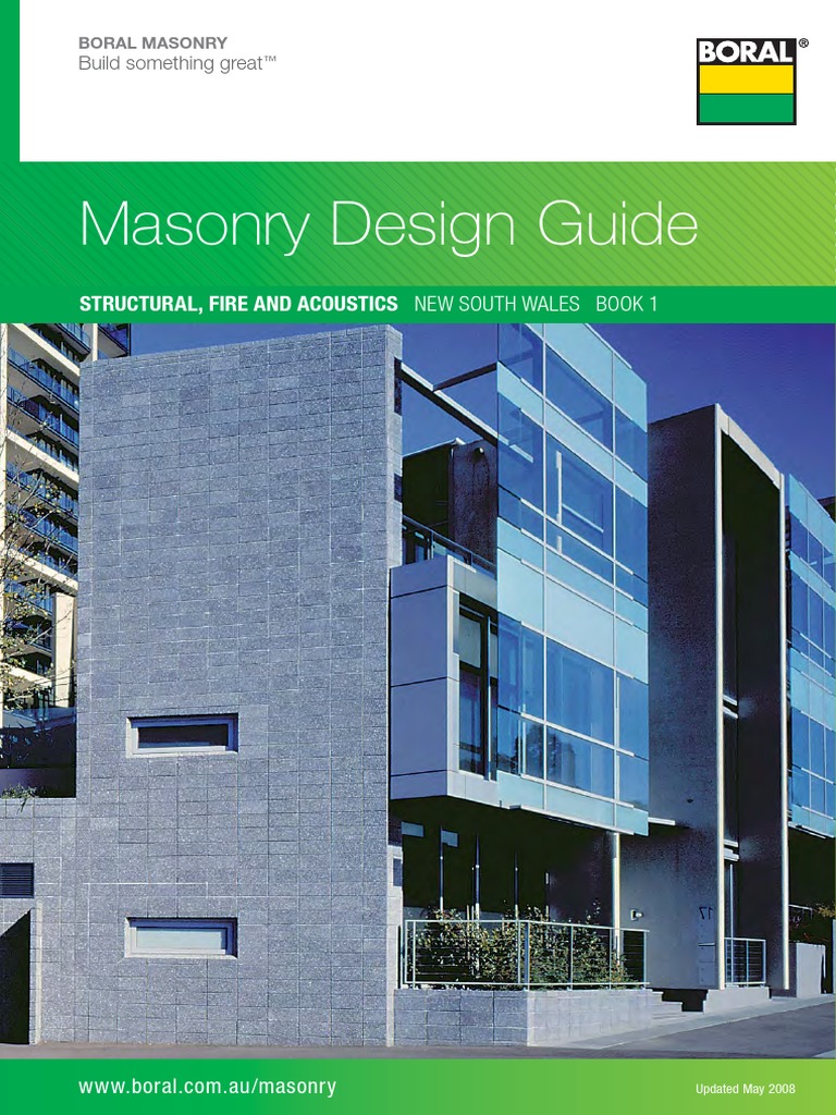 Boral - Masonry Design Guide - NSW | PDF | Building Insulation | Masonry