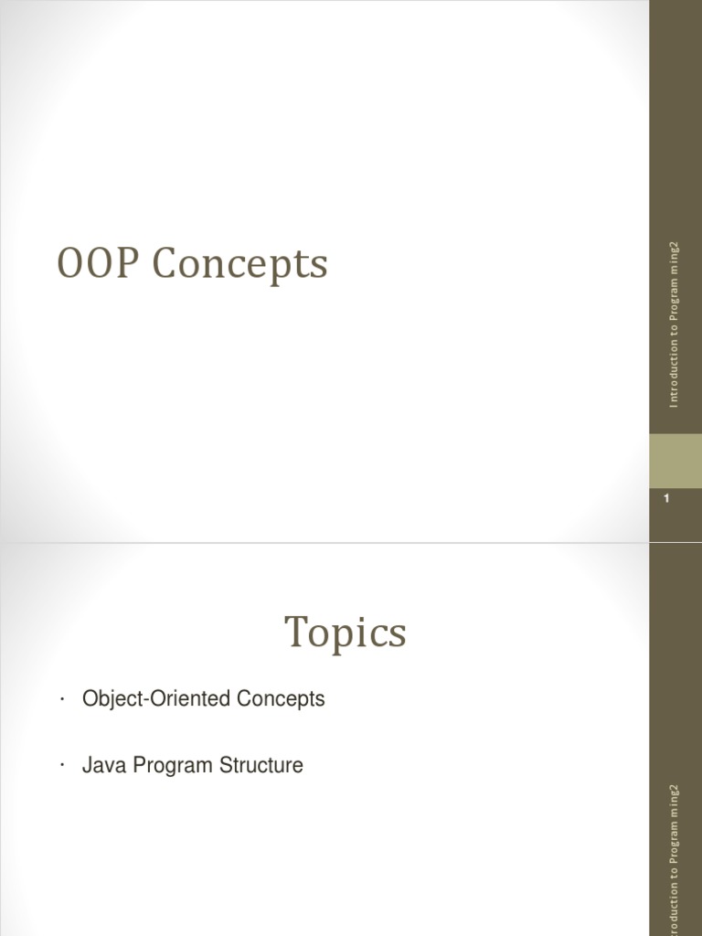 Ch1-Oop Concepts | PDF | Method (Computer Programming) | Object Oriented Programming