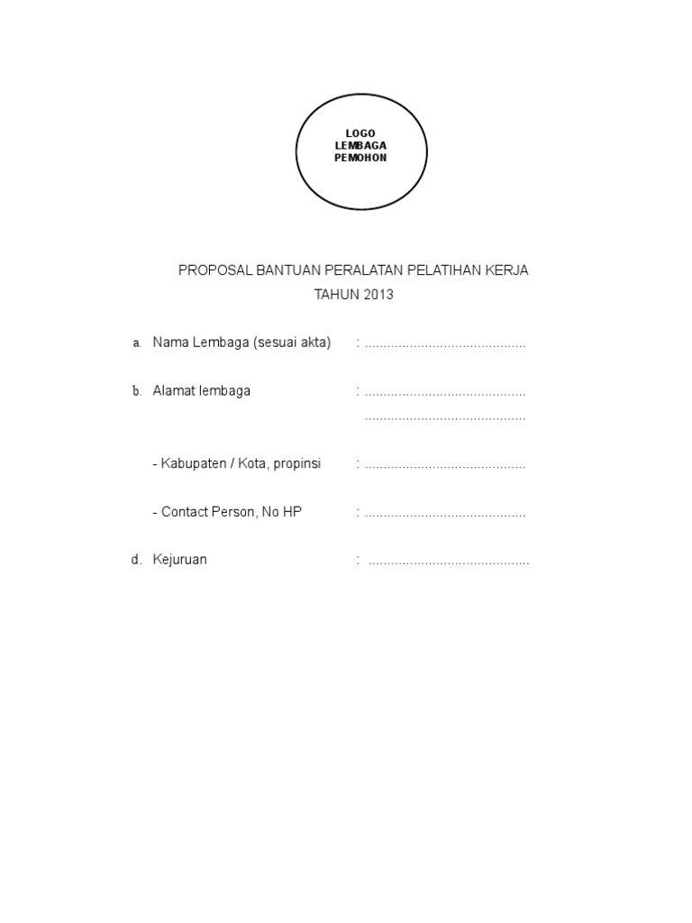Contoh Proposal Peralatan | PDF