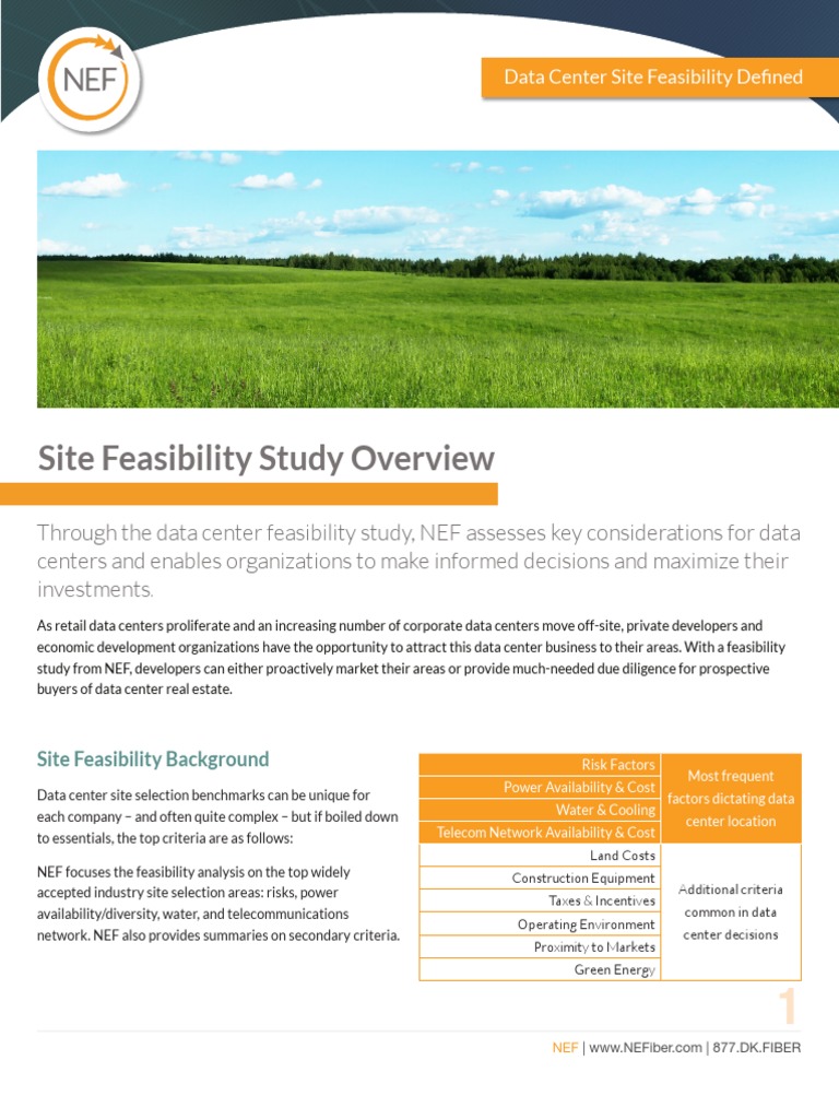 Data Center Feasibility Study Pdf Data Center Alternative Energy