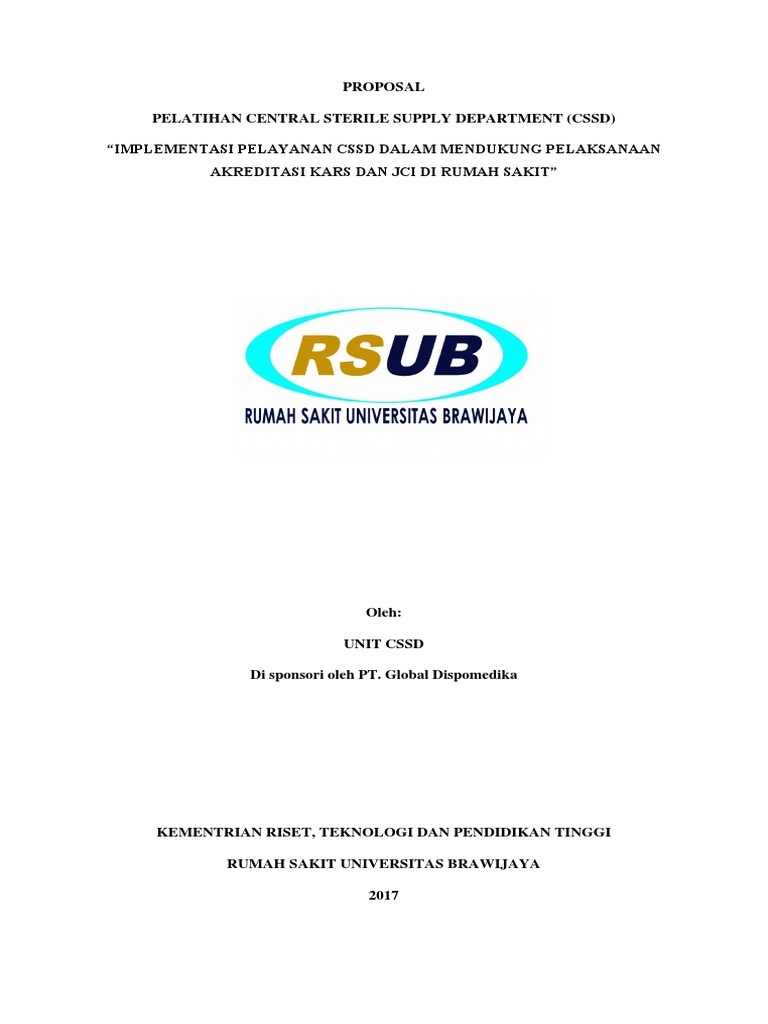 Proposal Pelatihan CSSD Revisi | PDF