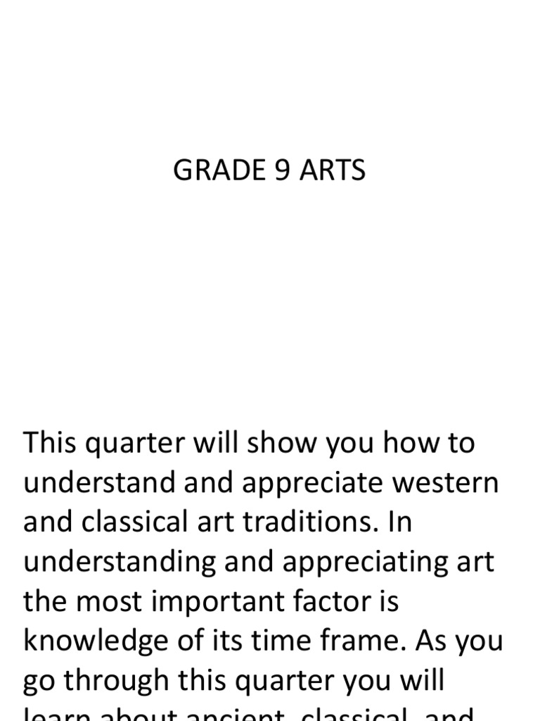 Grade 9 Arts | PDF | Pyramid | Sculpture