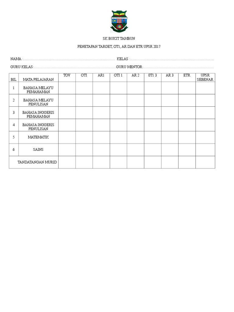 Borang Headcount Murid | PDF