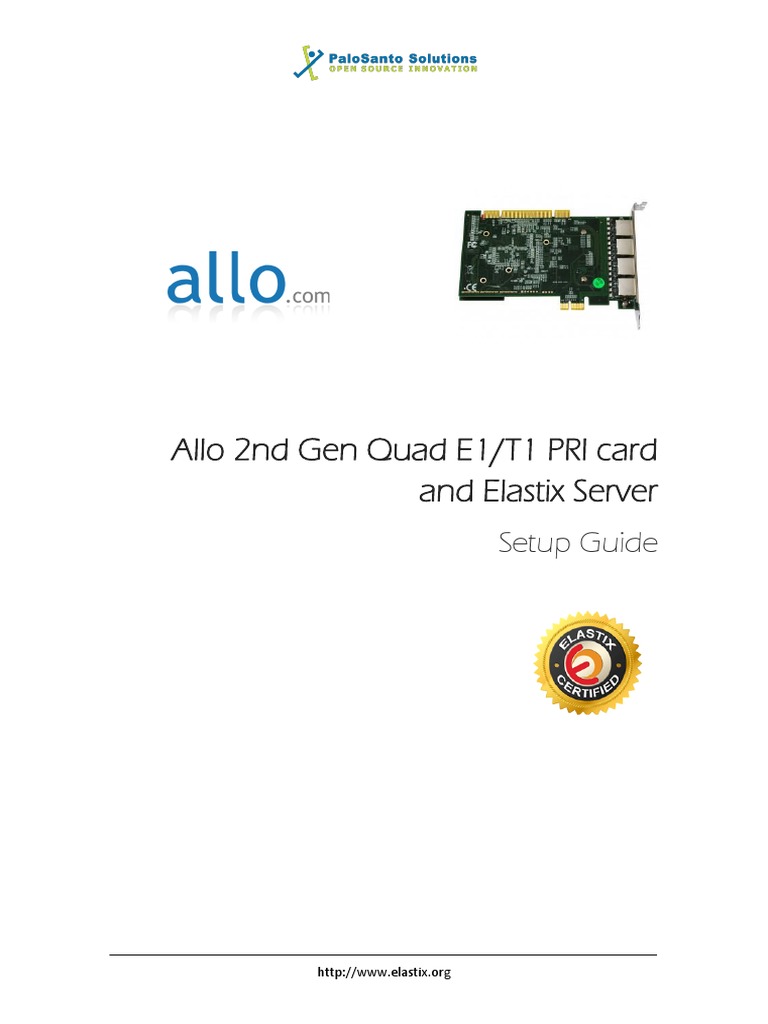 Allo 2nd Gen Quad E1/T1 PRI Card and Elastix Server: Setup Guide | PDF | Interactive Voice ...