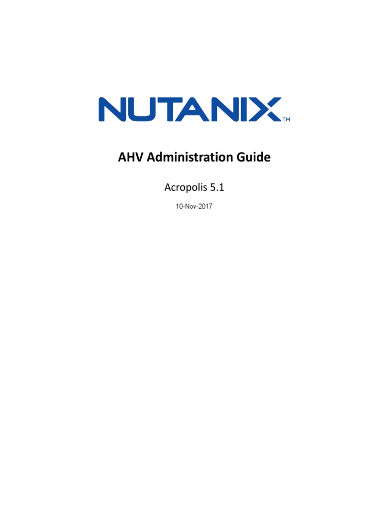 AHV Admin Guide v51 | PDF | Virtual Machine | Secure Shell