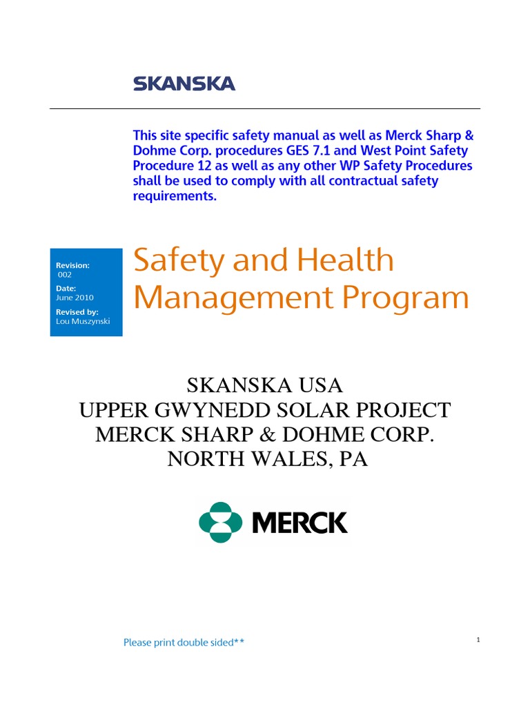 Safety and Health Management Program PDF | PDF | Substance Abuse ...