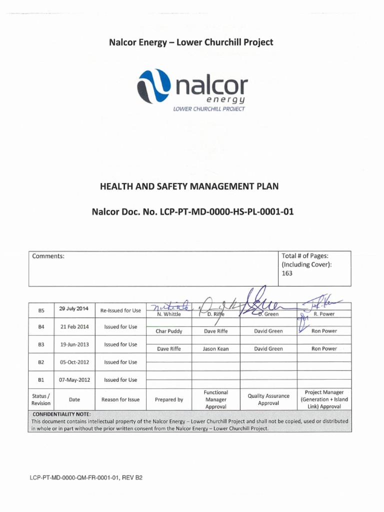HEALTH AND SAFETY MANAGEMENT PLAN 163.pdf | Occupational Safety And ...