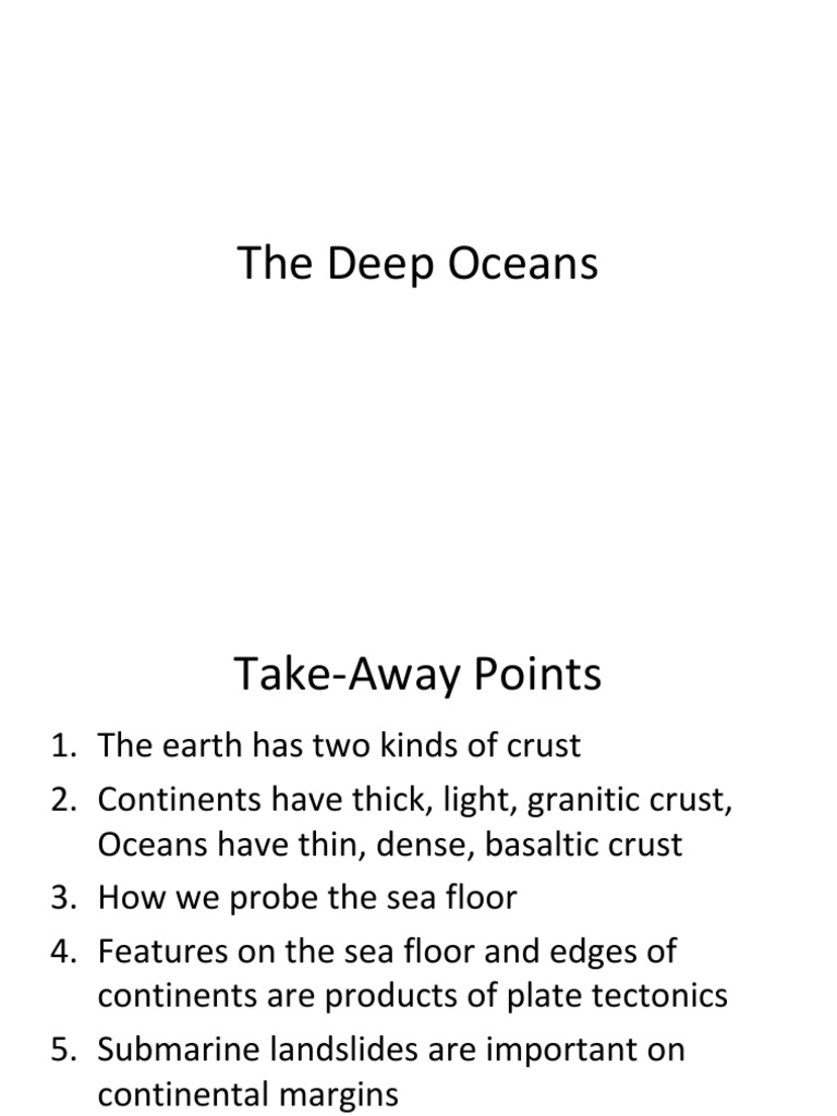 102 Deep Oceans | PDF | Seabed | Plate Tectonics