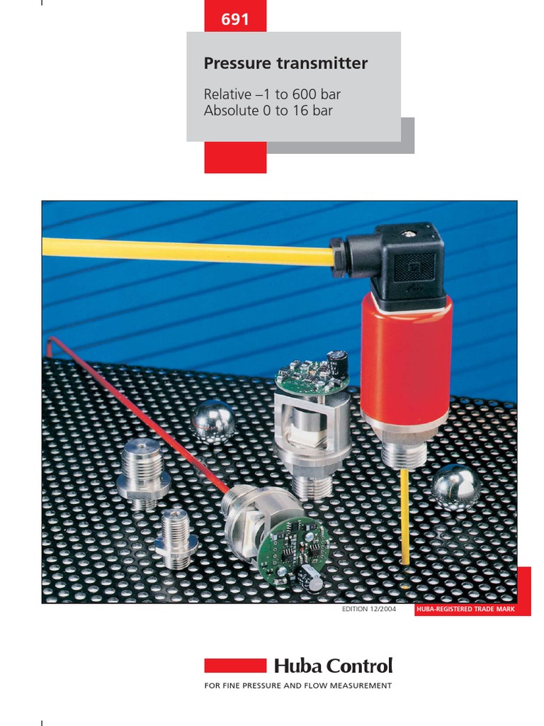 Huba Control Pressure Transmitter 691 | PDF | Electromagnetic ...