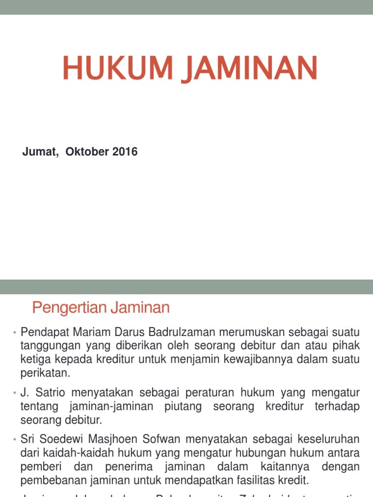 6 Jaminan Perorangan Rev | PDF