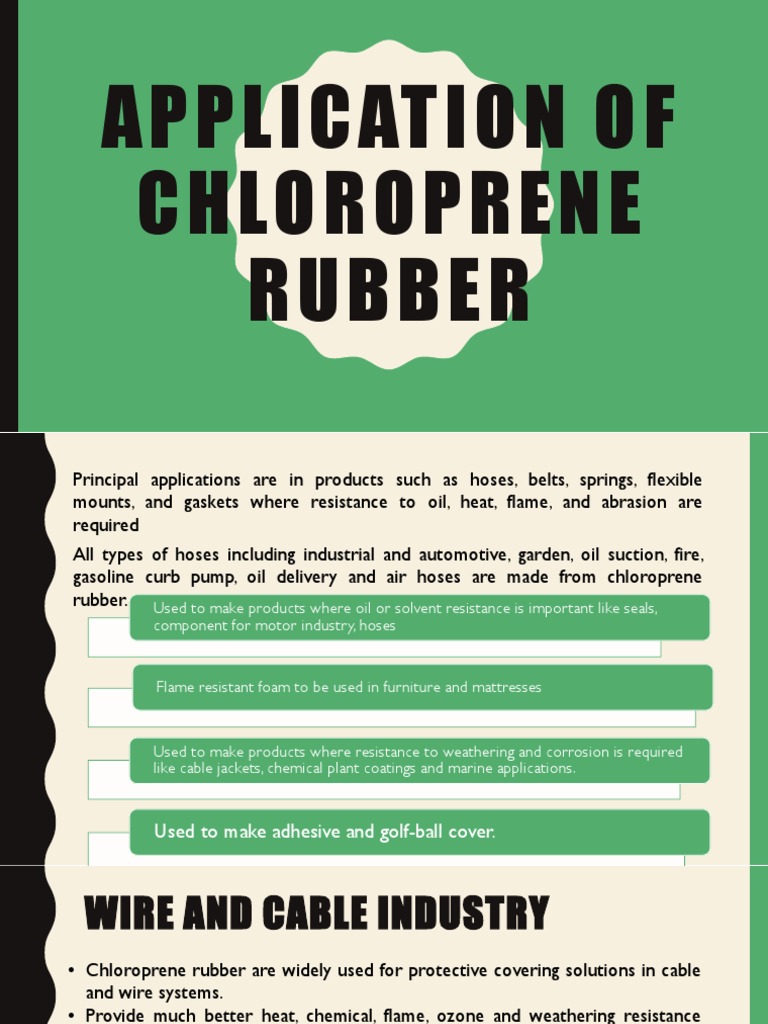 Chloroprene Rubber Uses and Applications | PDF