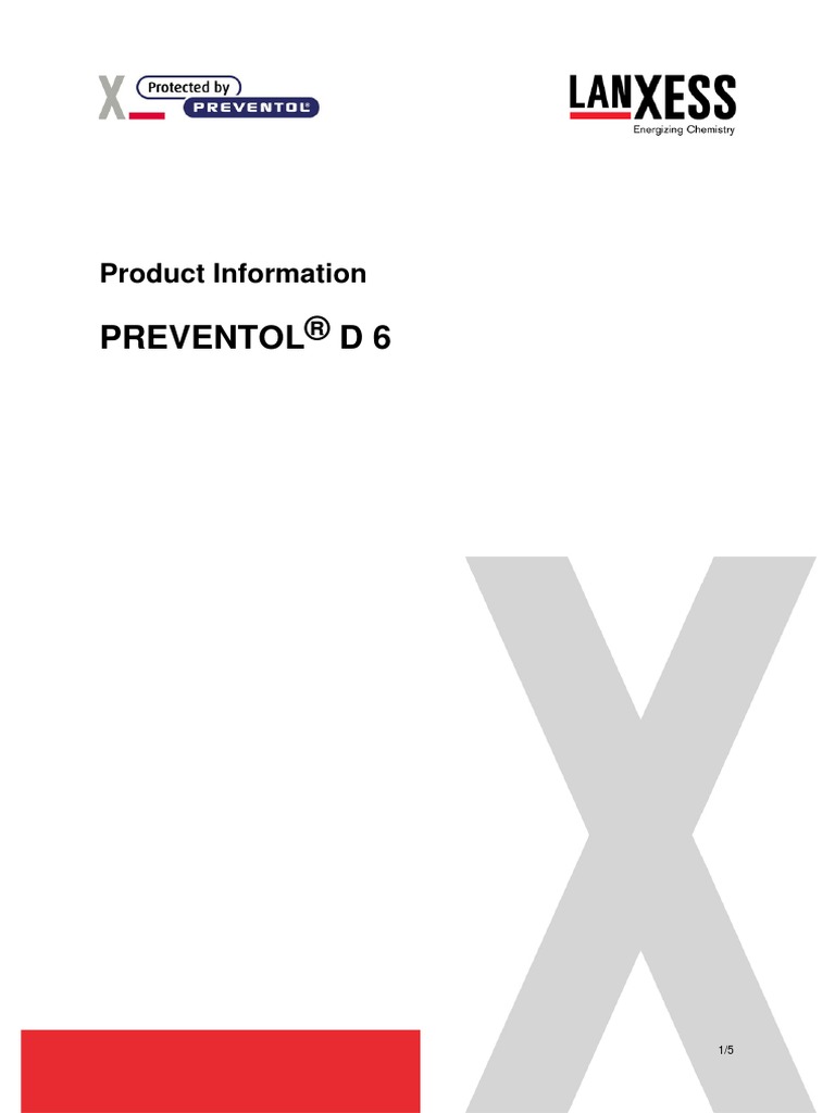 Ficha Tecnica Preventol D6 | PDF | Toxicity | Plastic