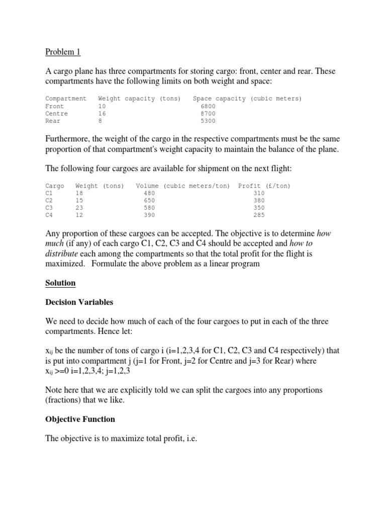LP Formulation Exercises | PDF | Profit (Accounting) | Linear Programming