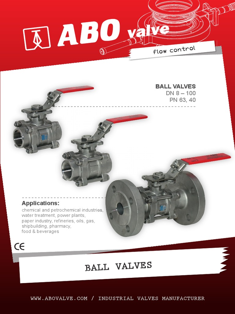 ABO Ball Valve | PDF | Valve | Washer (Hardware)