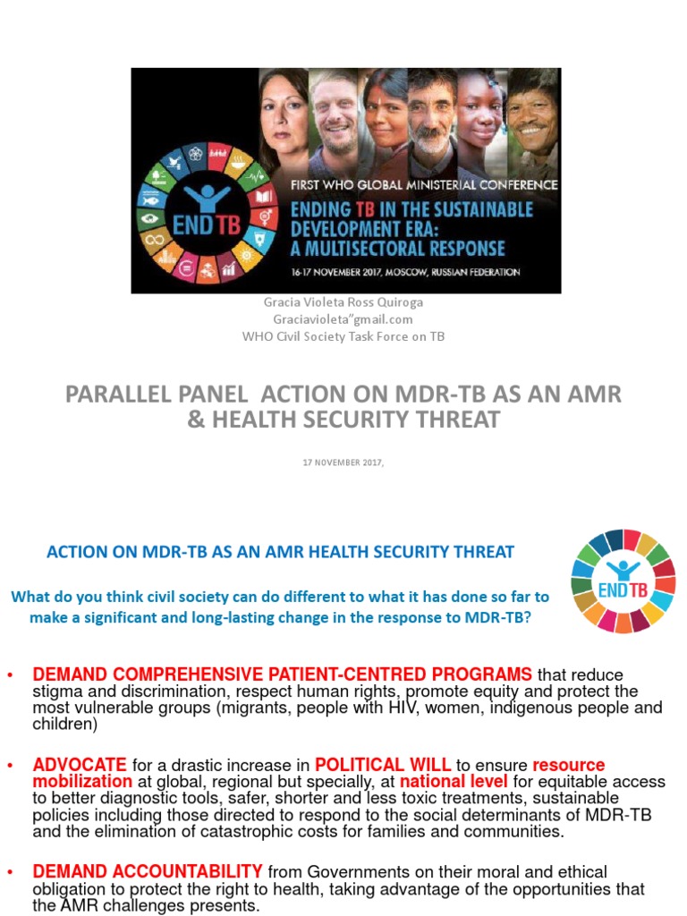 Panel Action On AMR, 1st WHO Ministerial Conference, 17 Nov 2017 Moscow ...