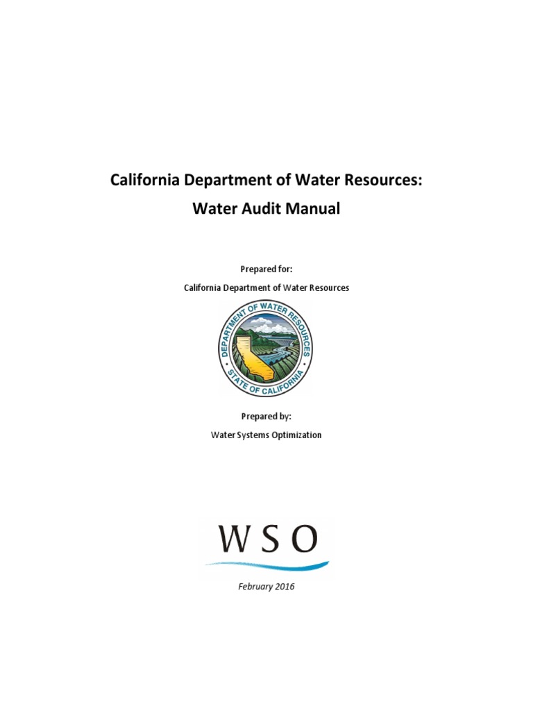California Department of Water Resources: Water Audit Manual | PDF ...