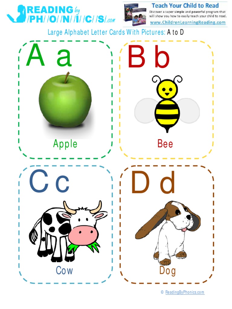 Large ABC Flashcards A D | PDF