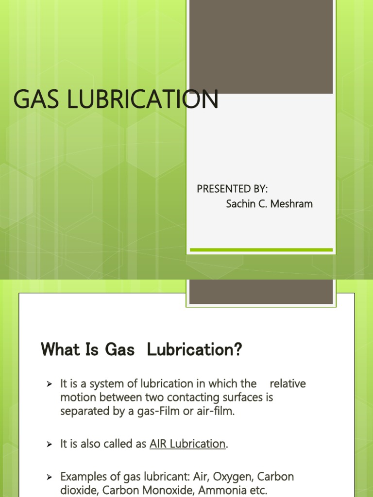 Gas Lubrication | PDF | Bearing (Mechanical) | Lubricant