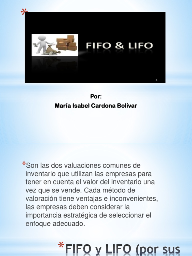 Presentaciòn Lifo-Fifo | PDF | Business | Economias