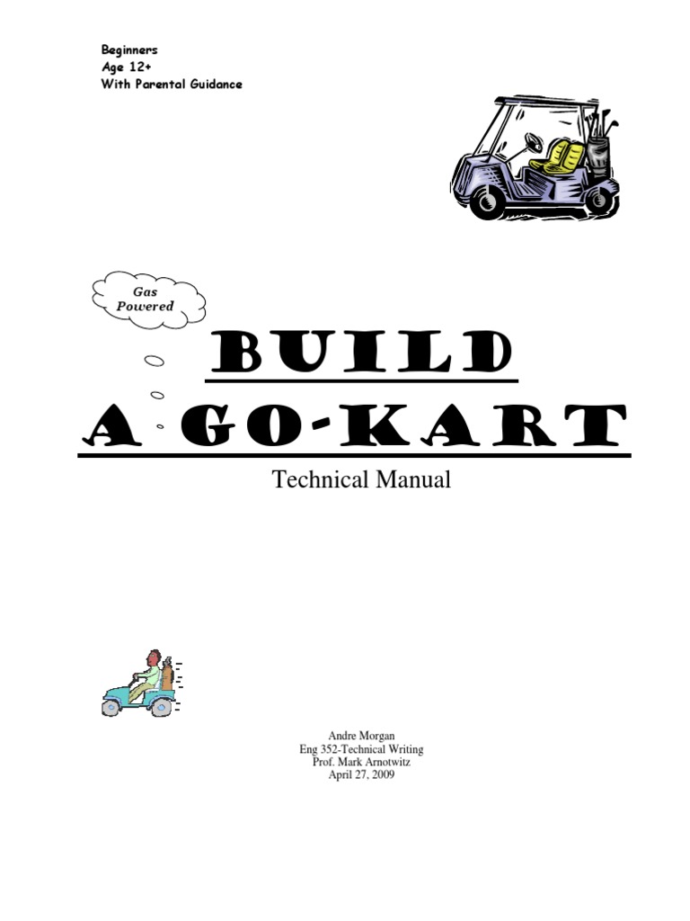 Technical Manual-Go Kart | PDF | Axle | Screw