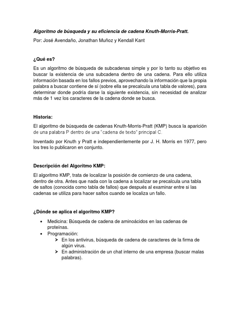 Algoritmo KMP | PDF | Algoritmos | C