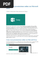 Tutorial de Microsoft Sway: Guía Completa | PDF | Informática