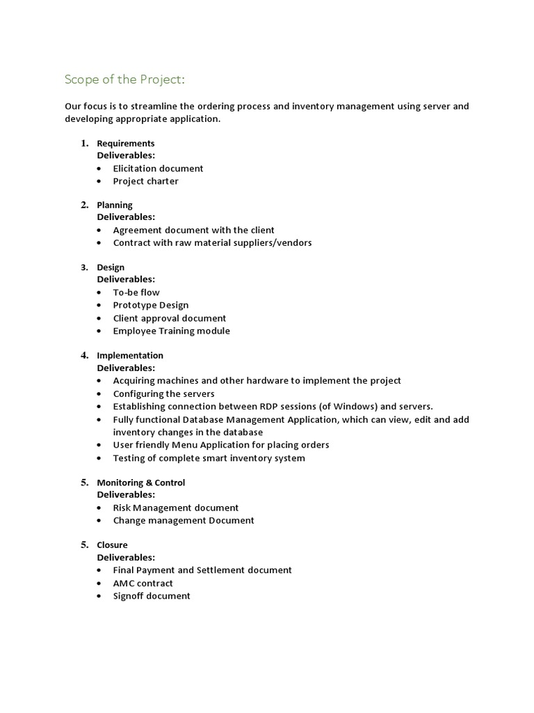 Project WBS | PDF | Inventory | Databases