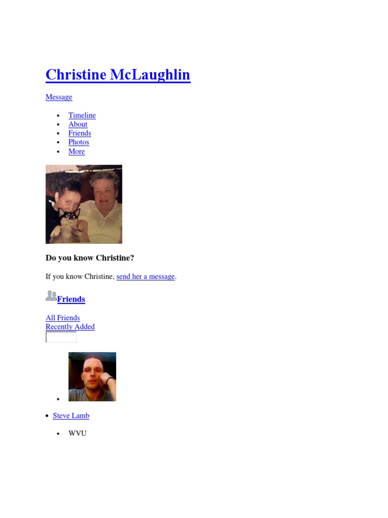 Christine McLaughlin Friends | PDF