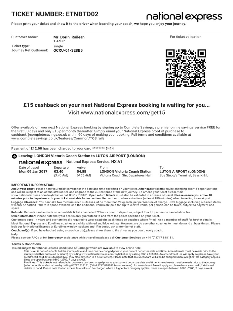 Bus Ticket | PDF | Ticket (Admission) | Fee