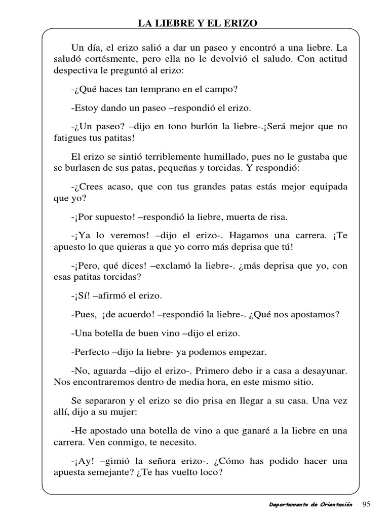 16-La Liebre y El Erizo | PDF | Ocio