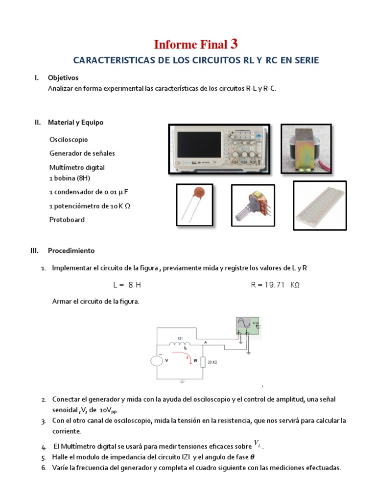 InformeFinal 3 Labo Circuitos Electricos 2 | PDF | Resistencia Eléctrica y Conductancia ...