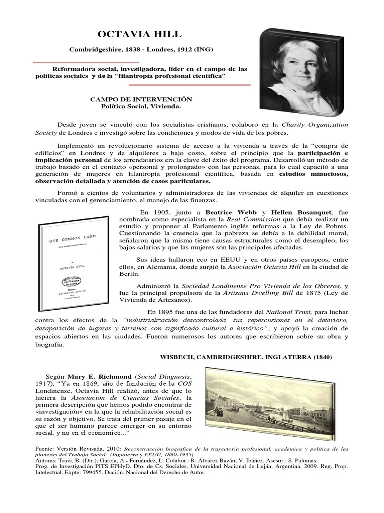 Aportes de Octavia Hill al Trabajo Social | PDF | Trabajo Social | Londres