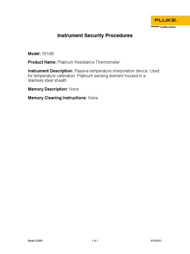 Instrument Security Procedures | PDF
