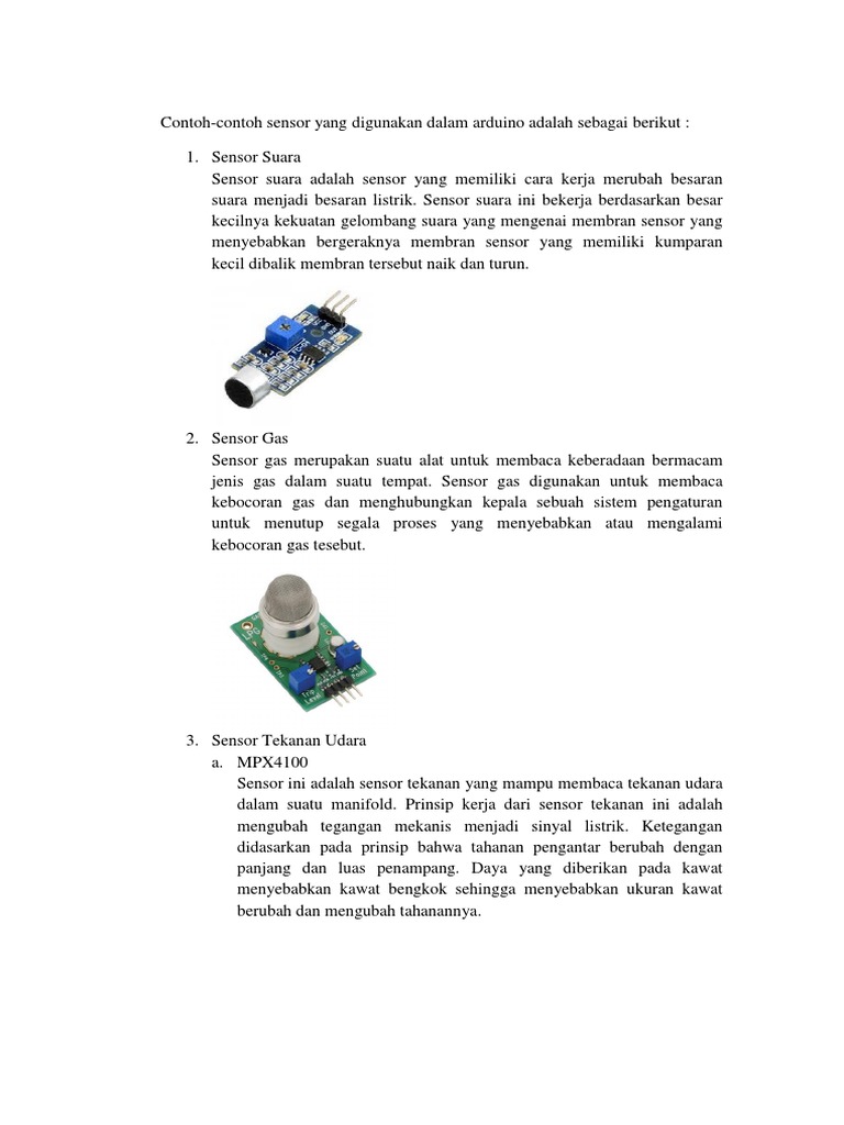 Macam-Macam Sensor Arduino | PDF