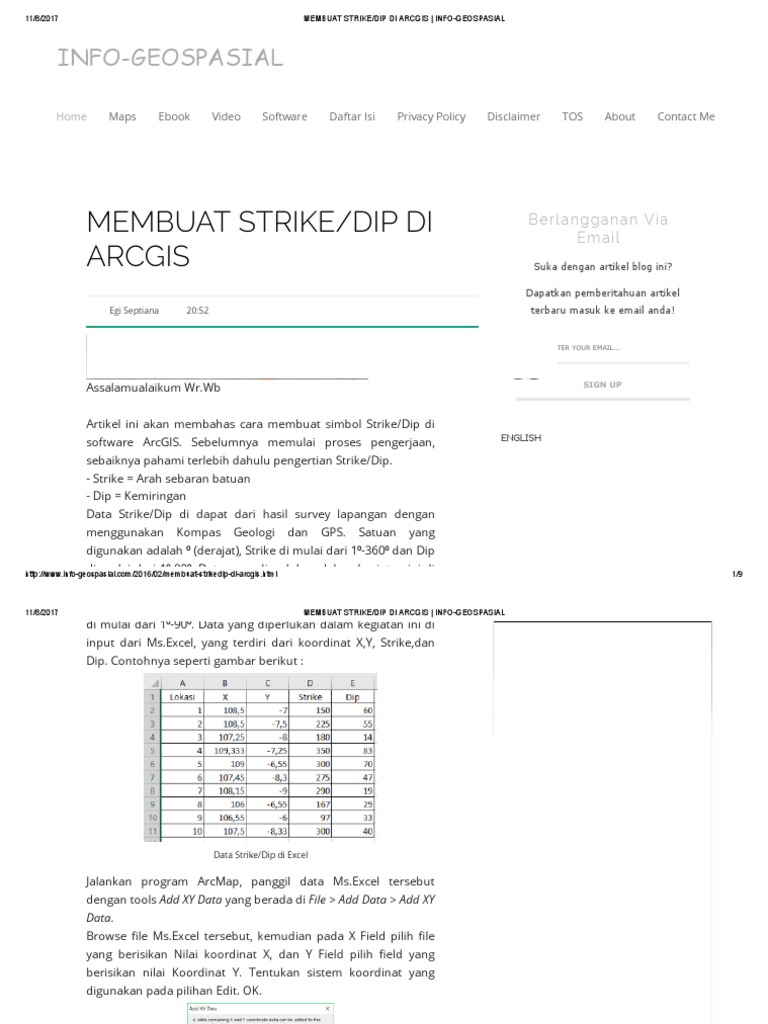 Membuat Strike - Dip Di Arcgis - Info-Geospasial | PDF