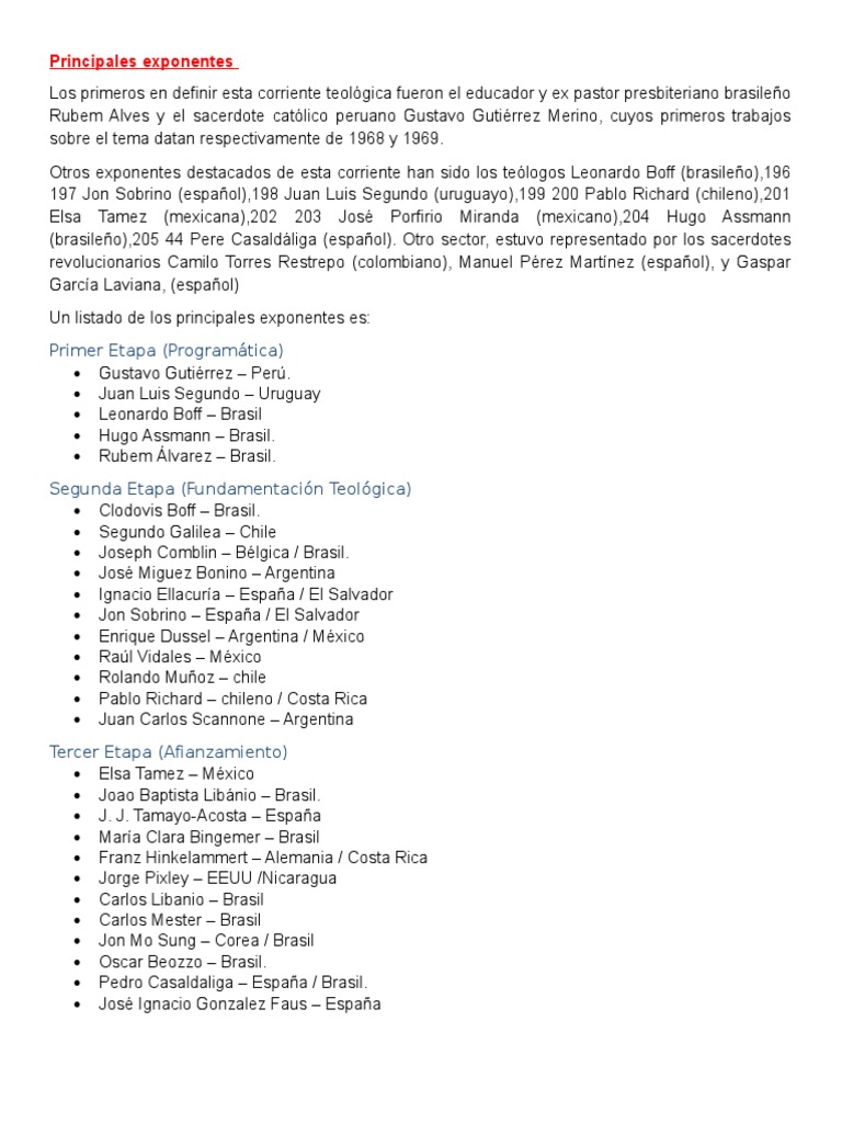 Gustavo Gutiérrez Leonardo Boff Hugo Assmann | PDF | Iglesia Católica ...