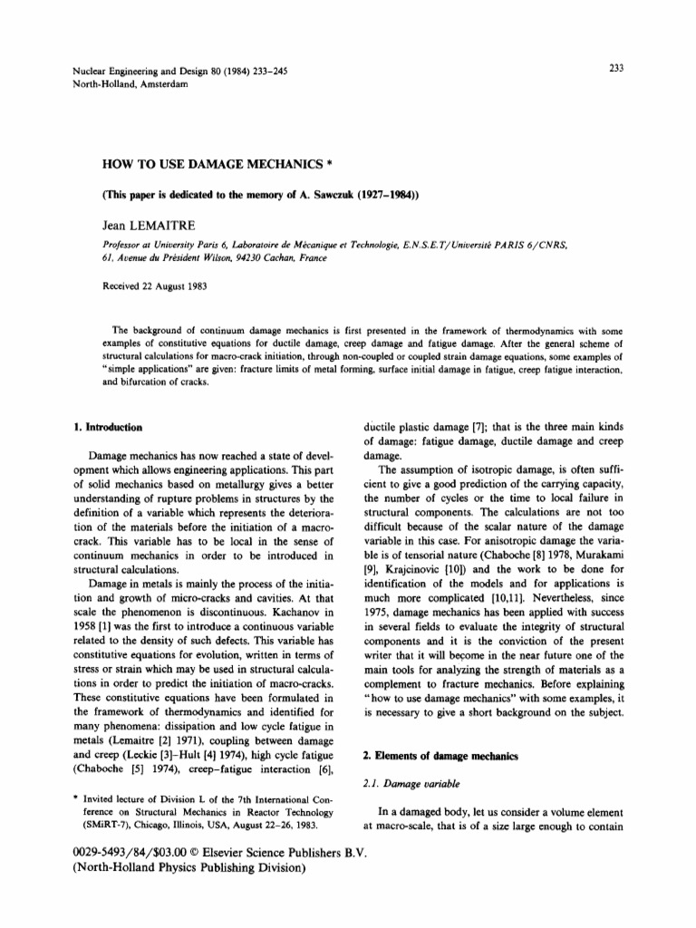 How To Use Damage Mechanics | PDF | Elasticity (Physics) | Fracture