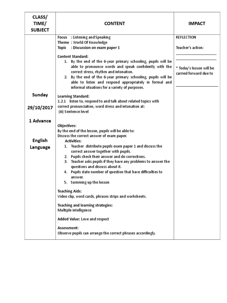 Exam Paper Discussion | PDF | Question | Teachers