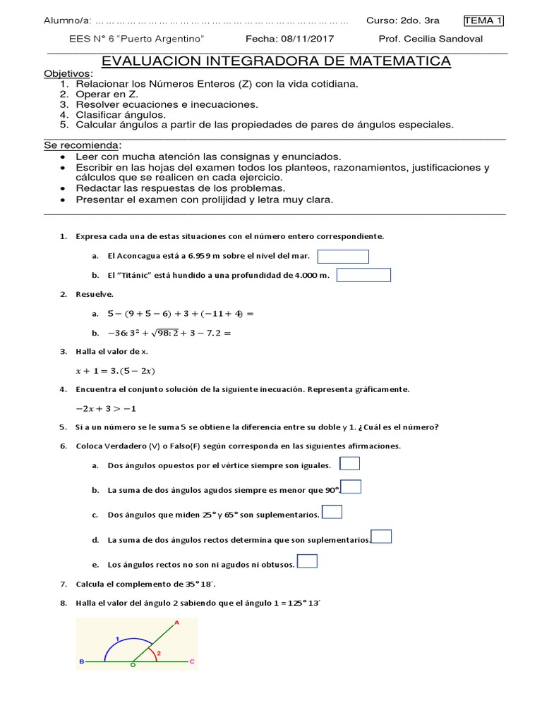 Integradora de Matematica 2do 3ra | PDF | Entero | Ecuaciones