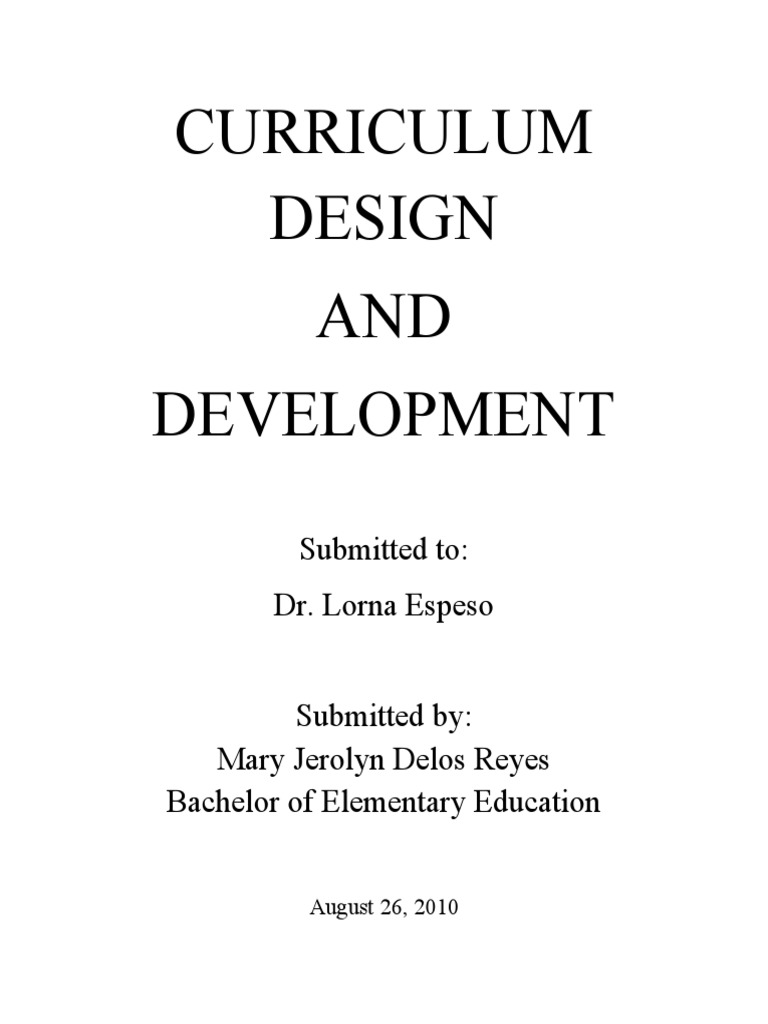 Curriculum Design | PDF | Science & Mathematics