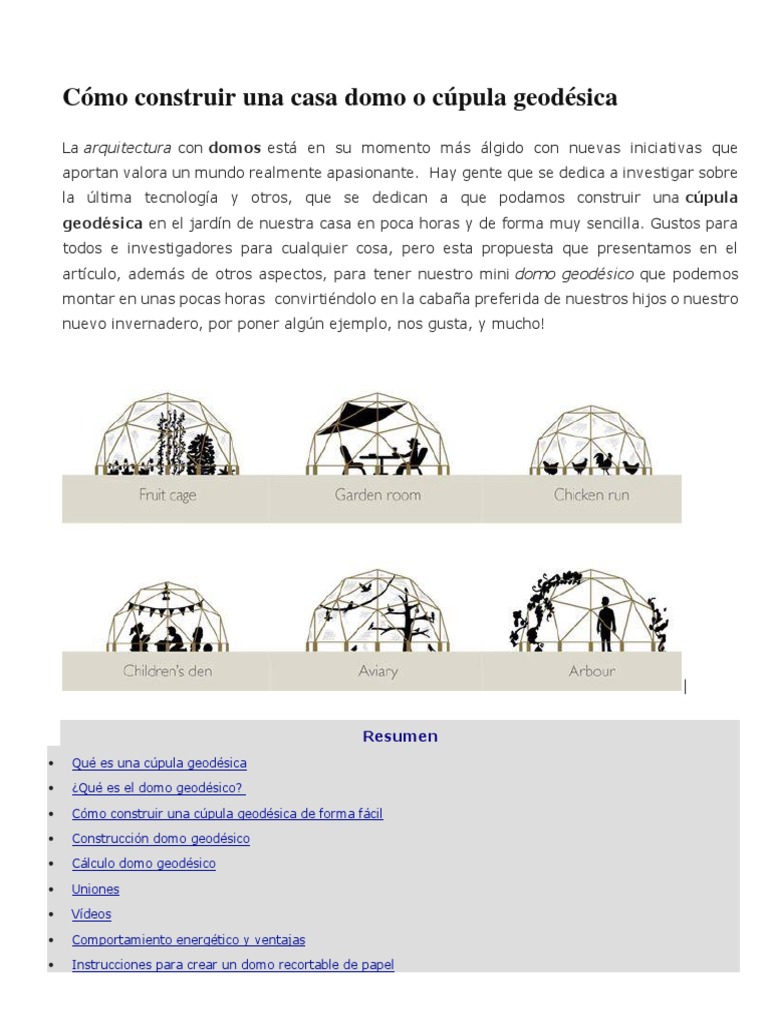 Cómo construir un domo geodésico | PDF | Hazme | Triángulo
