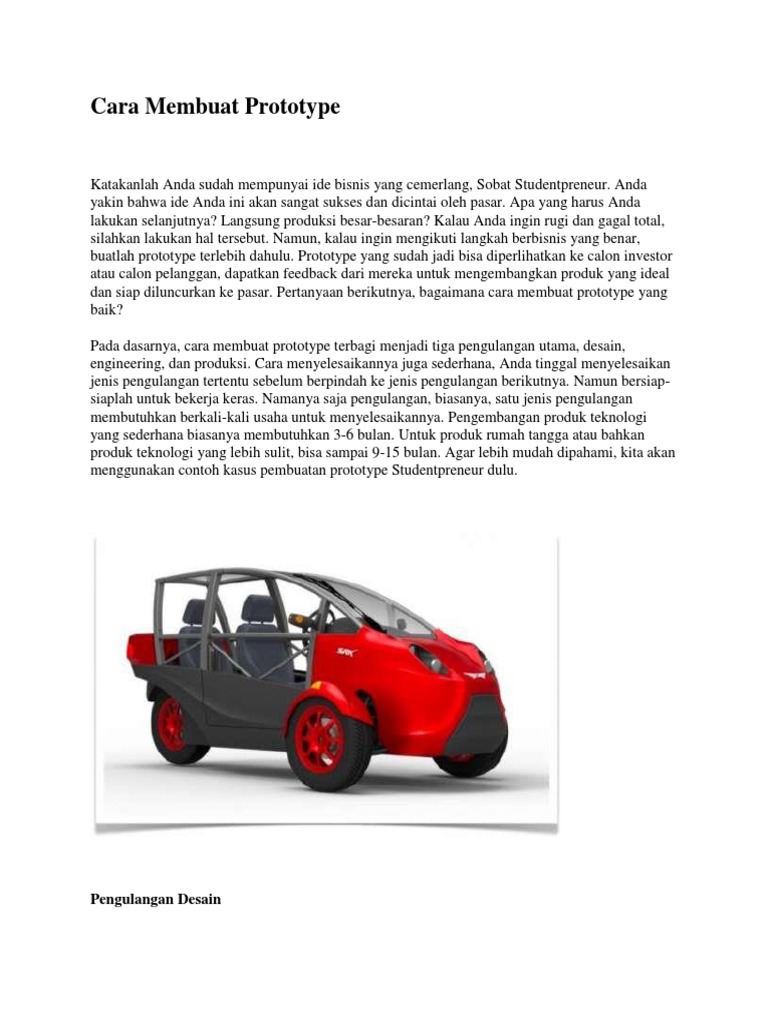 Panduan Lengkap Membuat Prototype Produk | PDF | Karier & Perkembangan