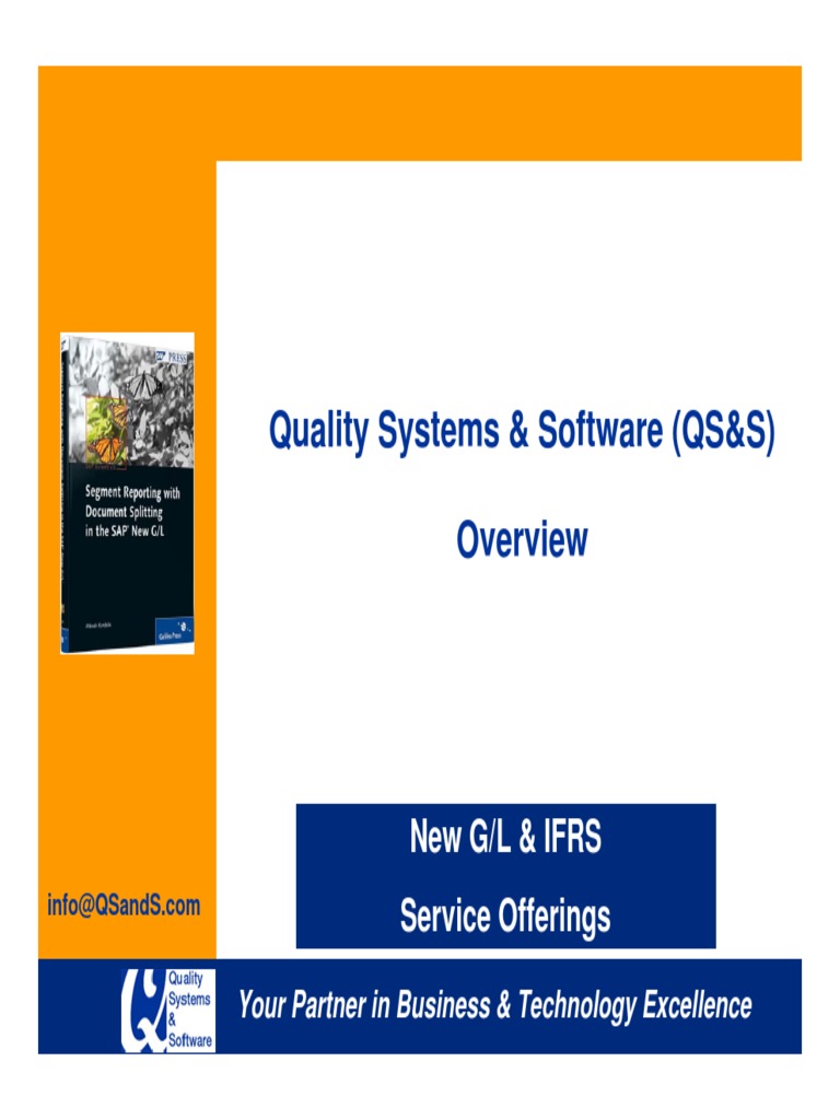 Quality Systems & Software (QS&S) : New G/L & Ifrs Service Offerings ...